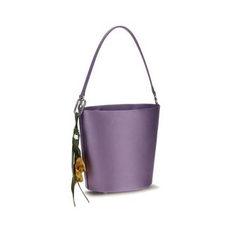 Self Portrait Womens Purple Polyester Backet Bag