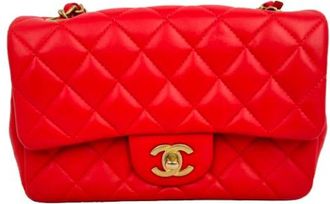 Chanel Sac bandouli&egrave;re Mini Classic Single Flap Pre-owned - Femme - Pre-owned - Rouge - Taille: ONE Size