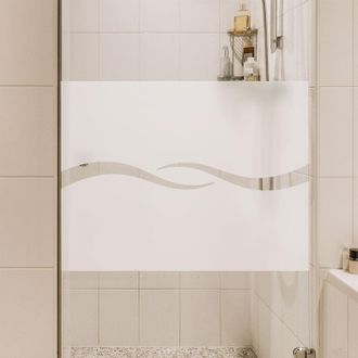 Generic Sichtschutzfolie Matt - Glasfolie klebend Badezimmer Bad Dusche Scheibe selbsthaftend - selbstklebend Fensterfolie Klebefolie Milchglasfolie - wasserf