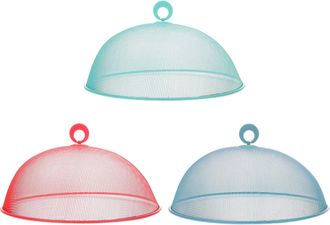 Hemoton 3pcs Fliegenhaube Abdeckhaube Kuchenabdeckung Eisen Lebensmittel Abdeckung Obsthaube Speiseglocke Mesh Netz Kuchenabdeckung f&uuml;r K&uuml;che BBQ Picknicks Zu