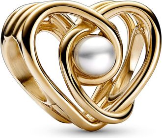 Pandora Moments Offen gearbeitetes Wirbelndes Herz Charm mit Behandelter S&uuml;&szlig;wasserzuchtperle Moments Collection, kompatibel Moments Armb&auml;ndern, 752636C01