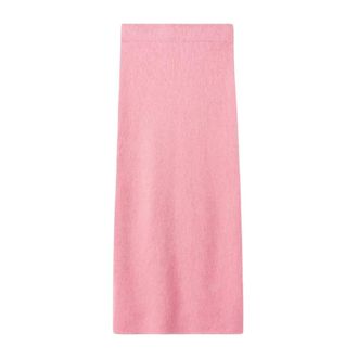 Soft Goat Cashmere Maxi Rock - - Skirts - Damen - Rosa - XS