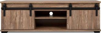 None Meuble TV AUCUNE MARRAKESCH ch&ecirc;ne 160 x 50 x 40 cm portes coulissantes barn