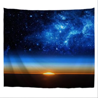 A.Monamour Wandteppiche Wanddekor Tuch Erde Und Galaxie Bild Stoff Wandtuch Wandbehang Wandkunst Wandbilder für Schlafzimmer Schlafsaal Wohnzimmer 180x200cm