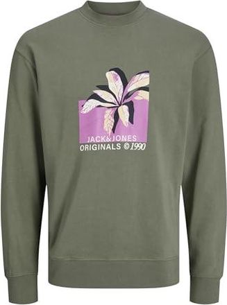 Jack & Jones Jortampa Branding Sweat à col Rond Maillot de survêtement, Laurel Wreath, M Homme