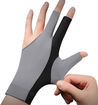 Generic Schwimmbadhandschuh, 3-Finger Billard Cue Atmungsaktiver Handschuh Rutschfest, Elastischer Schnellpoolhandschuh f&uuml;r Billardtisch