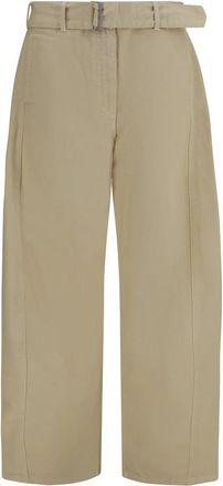 Magda Butrym Pantalon large en denim - Femme - Pantalons - Beige - Taille: 36 FR