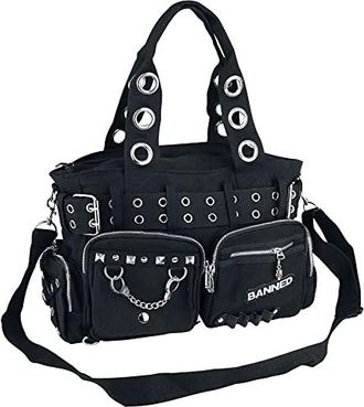 Banned Alternative Studs Femme Sac à main noir 100% Coton