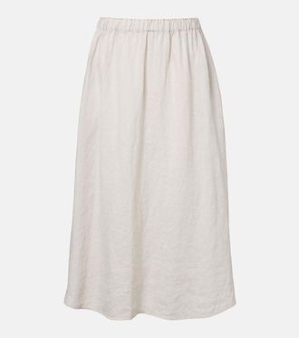 Velvet Jupe midi Virginia en lin