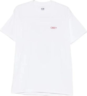 Obey Homme, Tops, Blanc, Taille: S Nouveau Angel Tee