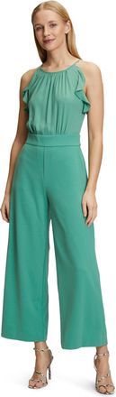 Vera Mont Damen Jumpsuit mit Volant 42, Light Green