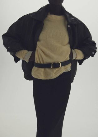 Mango Ceinture boucle carr&eacute;e noir - Femme - XL - MANGO