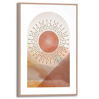 Reinders Gerahmtes Bild, Sonne, Hobbyraum, Bilder, Wanddeko, Room Decor, MDF, Beige, 30 x 20cm