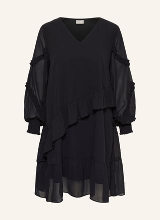 Kaffe Curve Kaffe Curve Midikleid Kcnaelle Mit Volants schwarz