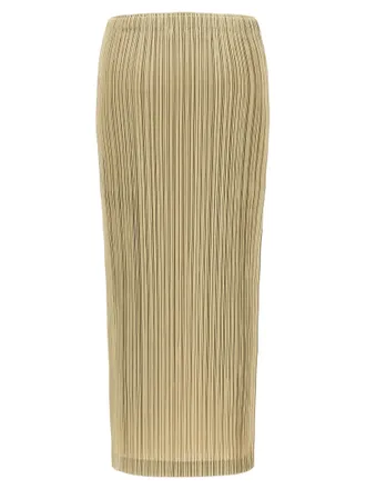 Pleats Please Issey Miyake Midi Skirt - Beige