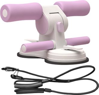 Generico Sit Up Saugtassentrainer - Tragbares Kerntrainingsgerät, leichte Doppel-Saugbasis, langlebige Trainingsgeräte mit elastischem Seil