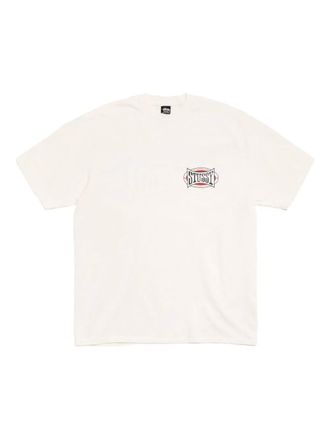 St&uuml;ssy T-Shirt mit Print - Nude