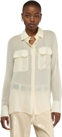 Semicouture Femme, Blouses et Chemises, Blanc, Taille: 38 FR Camicia