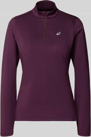 Asics Slim Fit Funktionsshirt mit Stehkragen und Rei&szlig;verschluss