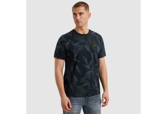 PME Legend T-Shirt Short sleeve r-neck slub jersey aop mit All-Over Print