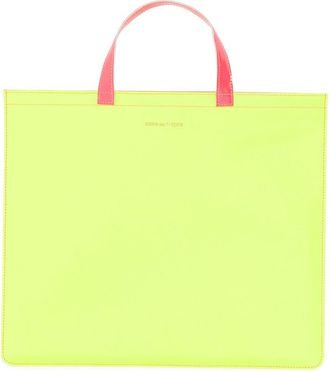 Comme Des Gar&ccedil;ons Unisex Super Fluo Leather Tote Bag Multicolour Handbags Hand