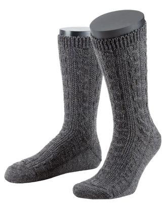 Lusana Trachtensocken mit Zopfmuster in
