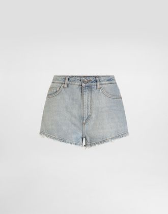 Dolce & Gabbana Shorts Aus Denim - Frau Denim Mehrfarbig 44