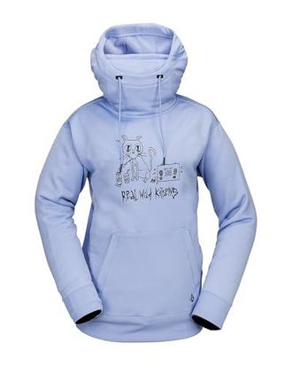 Volcom Riding Hydro Hoodie Fleece Snowboard Ski Sweatshirt Capuche, Bleu Cristal S5, Medium Femme