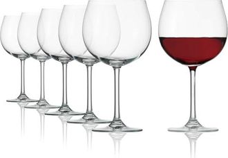 St&ouml;lzle Verres &agrave; Vin Rouge Wineland Lot de 6, 650 ml - Verres &Eacute;l&eacute;gants pour Bourgogne - Cristal pour un D&eacute;veloppement Optimal des Ar&ocirc;mes - Lavable et R&eacute;sistan