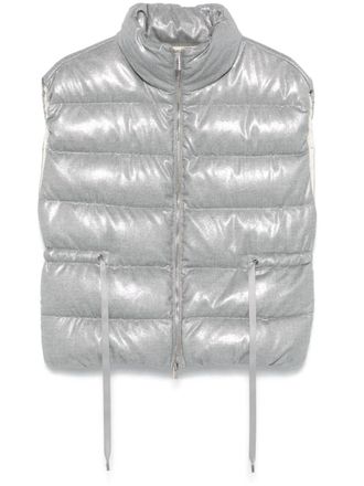 PESERICO gilet en effet métallisé - Gris