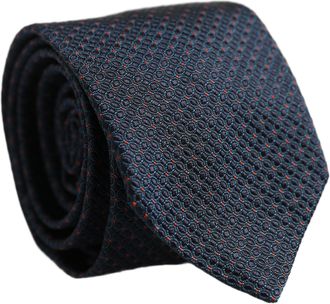 Dolce & Gabbana Geometric Silk Necktie - Navy