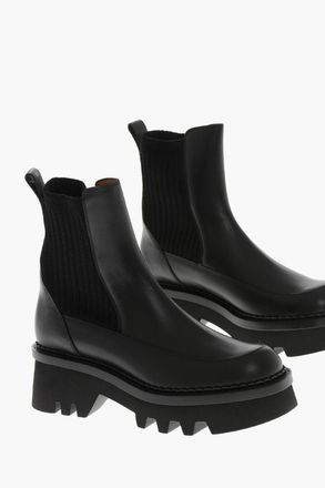 Chlo&eacute; Chelsea-Stiefeletten OWENA aus Leder mit Profilsohle Chloe