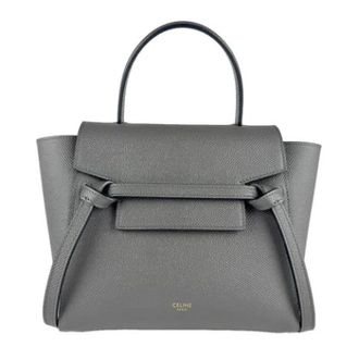 Celine Pre-owned Vintage Leather Fanny Pack Handbag Shoulder Bag - Femme - Pre-owned - Gris - Taille: ONE Size