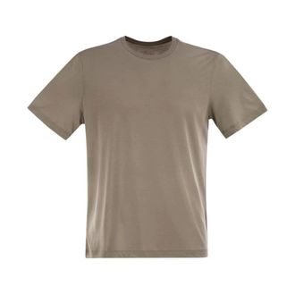 Majestic Filatures Homme, Tops, Beige, Taille: M T-Shirt Ras du Cou en Coton