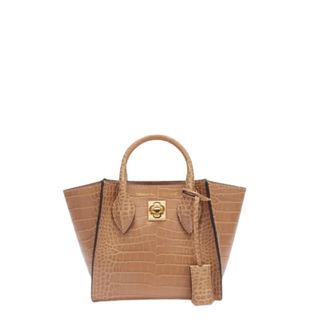 Ermanno Scervino Animal Print Leder Coco Handtasche - - Bags - Damen - Beige - ONE SIZE