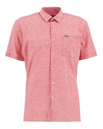 Barbour Kurzarmhemd aus Leinen und Baumwolle, Regular Fit in