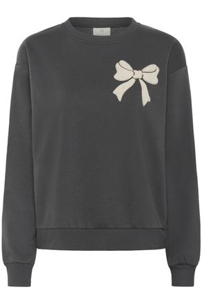Kaffe Sweatshirt KAelenora XS, Black Oyster/Bow XS