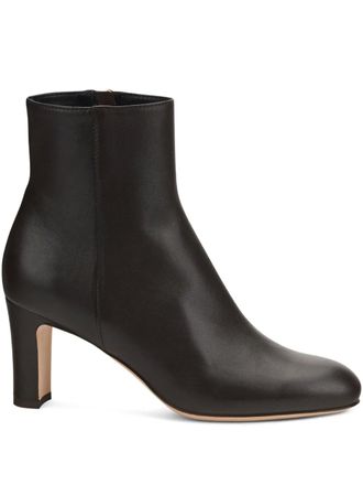 AGL bottines en cuir à talon épais - Marron