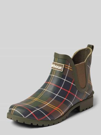 Barbour Gummistiefel mit Label-Patch