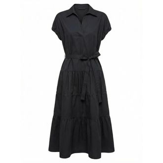 PESERICO Femme, Robes, Noir, Taille: 38 FR Robe Chemise