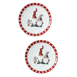 DOITOOL 2 Stck. Keramik Obst Snackplatte Rund Kreatives Design Vielseitige Servierplatte F&uuml;r Weihnachten Party und Zuhause Leicht Zu Reinigen F&uuml;r Dessert und 