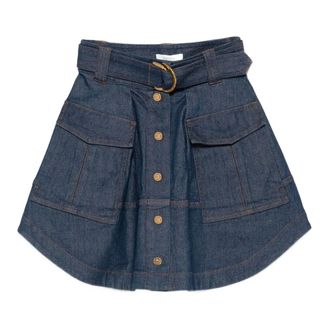 Zimmermann Cargo-Knopfleiste ausgestellter Rock - - Skirts - Damen - Blau - XS