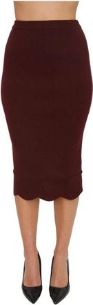 Twinset Femme, Jupes, Rouge, Taille: 40 FR Gonna in maglia smerli