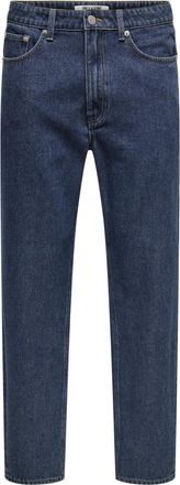 Only & Sons Herren Onstye Loose Tapered Box PIM Mu Otl, Dark Blue Denim, 30W x 30L