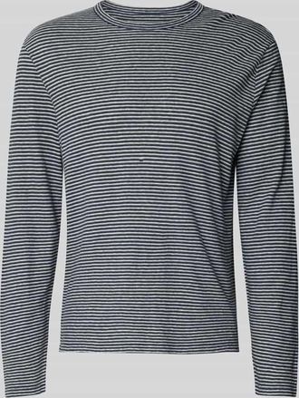 Officine G&eacute;n&eacute;rale Regular Fit Longsleeve aus Leinen-Mix