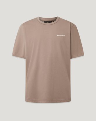 Belstaff T-shirt Border Pour Homme Cotton Jersey Brun Asphalte 2xl