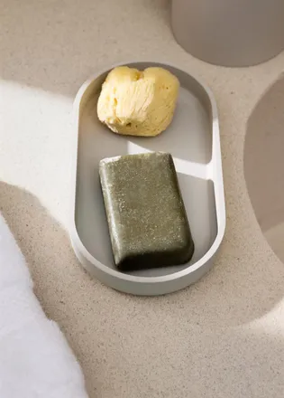 Mango Plateau salle de bains r&eacute;sine &eacute;cru - Home - Taille unique - MANGO HOME