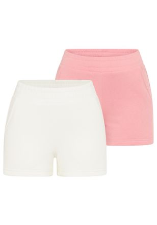 Flashlights Sweatshorts FLASHLIGHTS, Damen, Gr. 42, N-Gr, rosenholz, wei&szlig;, angeraute Sweatware, Obermaterial: 60% Baumwolle, 40% Polyester, unifarben, Basic, Hose