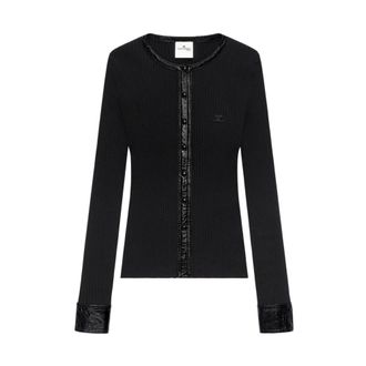 Courr&egrave;ges Damen, Strickwaren, Schwarzk, SGr&ouml;&szlig;e