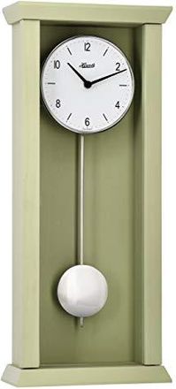 Hermle 71002-U72200 Avantgardistische Pendelwanduhr Quarz, Mintgrün, 57cm x 24,5cm x 10cm